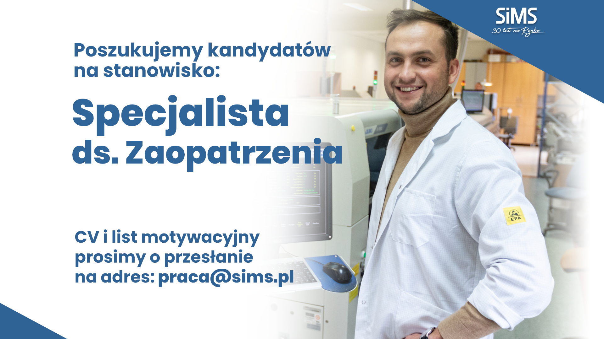 Specjalista ds. Zaopatrzenia - Oferta Pracy - SiMS Zakład Elektroniczny